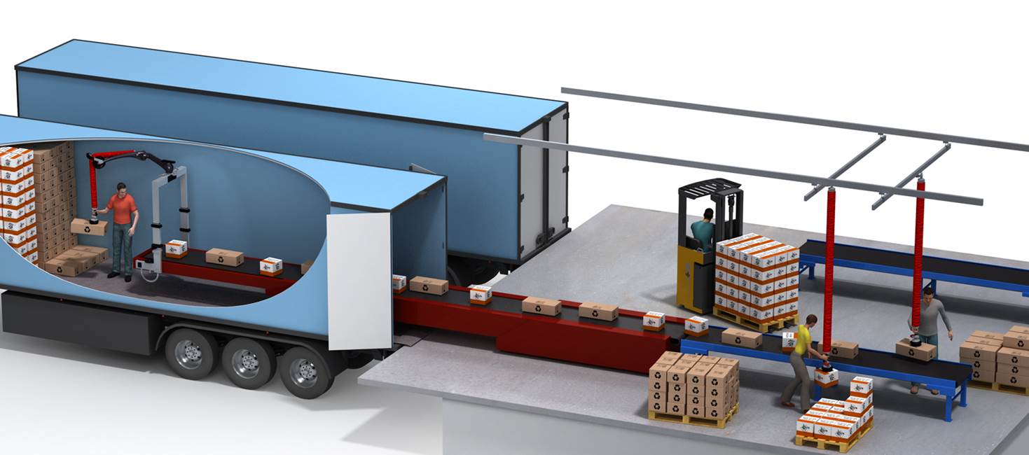 コンテナアンローダー TAWI Telescopic mounted unloader - 日本ヴァリティー株式会社